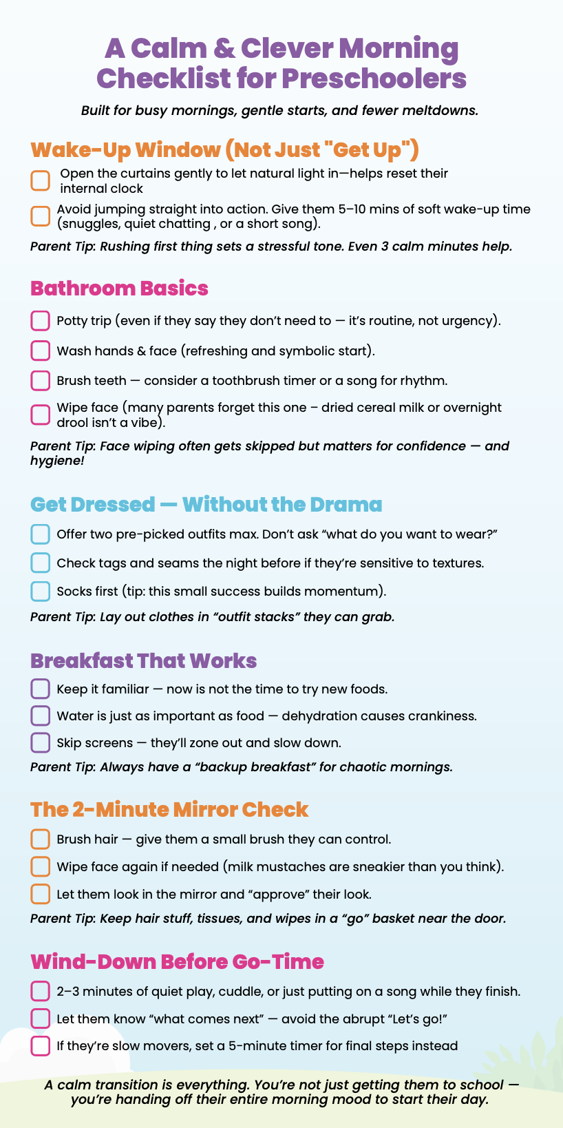 Rise and Shine! How to Create a Calm Morning Routine for Preschoolers